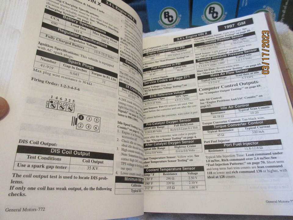 MPC Publishing Diagnostic Tune-Up Specifications Guide Manual Book 1994 ...