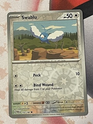 Pokémon TCG Swablu Paradox Rift 152/182 Reverse Holo Common | eBay