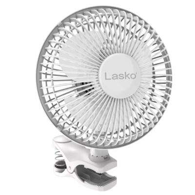 Lasko Mini Cooling Clip Fan 2-Speeds White Desk Table Quiet Small ...