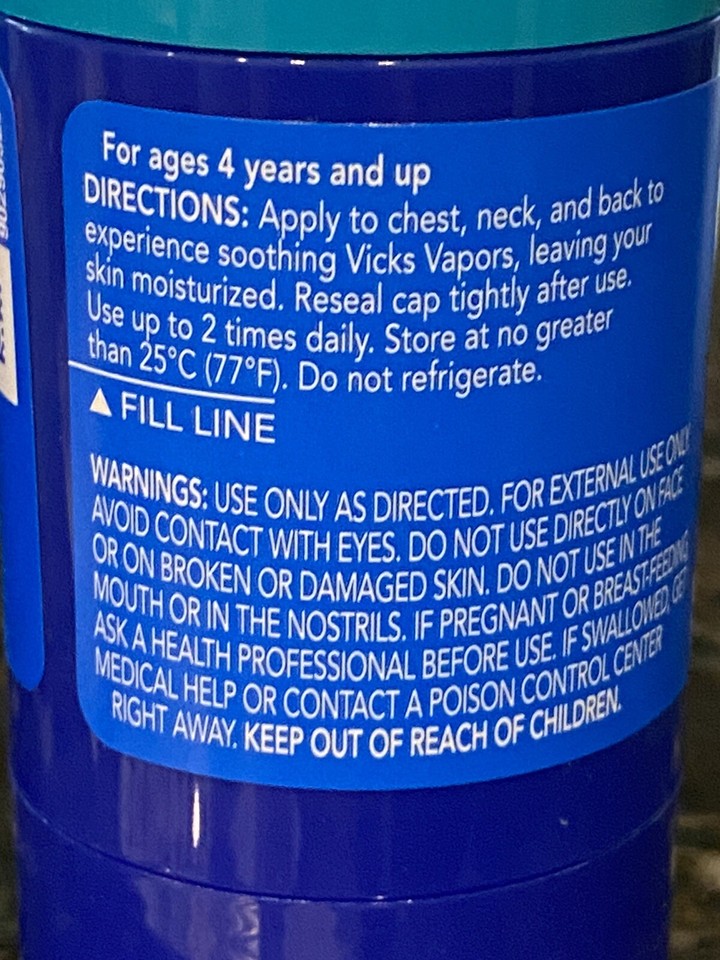 Vicks VapoStick Solid Balm 1.25 oz Vapo Stick | eBay