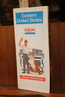 Vintage Travel Brochure Map Exxon Eastern United States | eBay