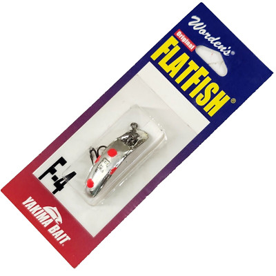 Wordens Original Flatfish Metallic Silver Red Spot Size F4 701343 ...