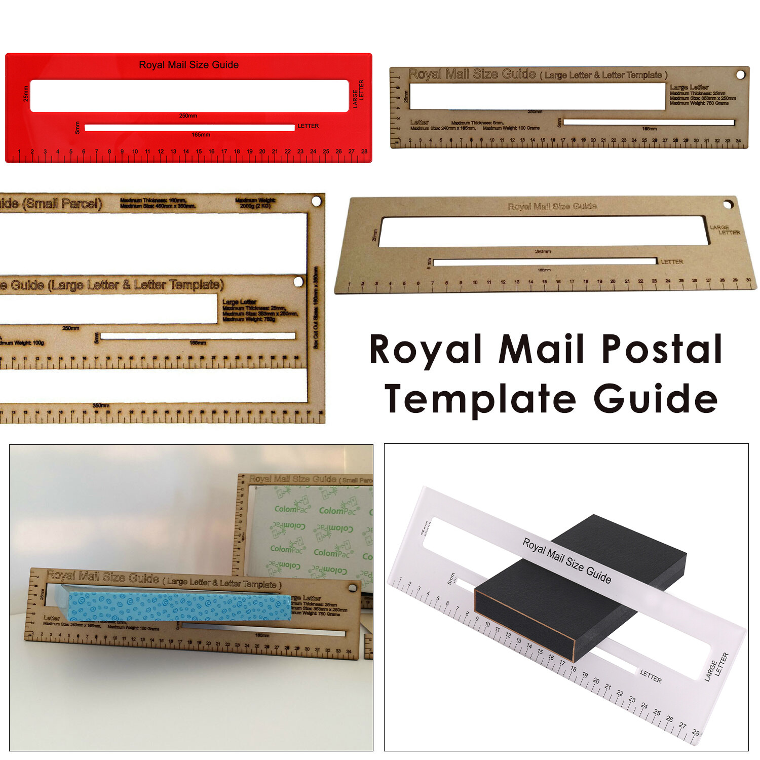 Postage Ruler Royal Mail PIP PPI Postal Template Letter Size Charge ...