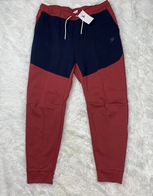 Nike Sportswear Tech Fleece Joggers Cedar Red Blue CU4495 Mens SIZE XL ...