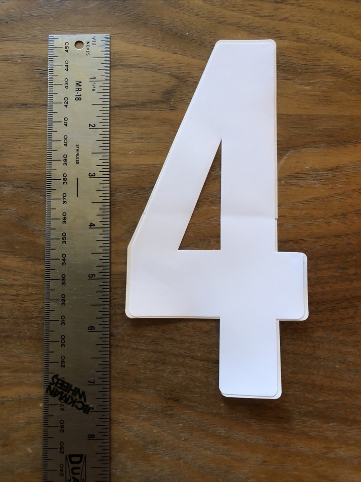 Vintage BMX Bicycle #4 White Number Decals - 7” BMX MX Vinyl Sticker | eBay