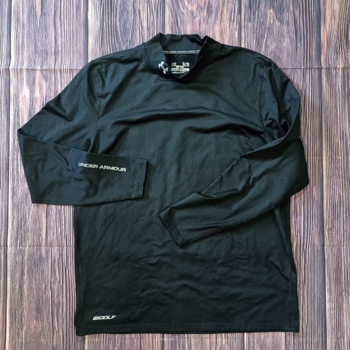 Under Armour Golf Coldgear Compression Shirt XL Black Base Layer Mock ...
