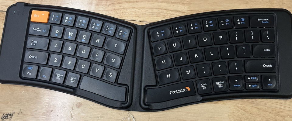 ProtoArc Ergonomic Foldable Keyboard, XK03 Split Folding Travel ...