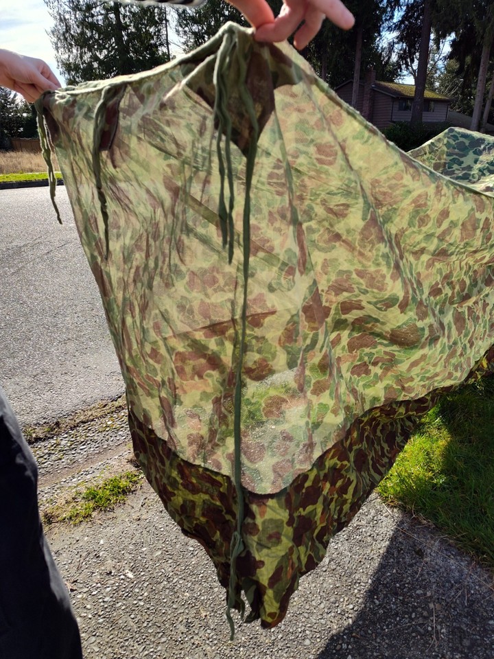 WW2 US Marines USMC Camouflage Frog Mosquito Insect Net Cot Netting ...