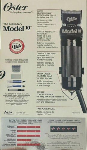 Oster Model 10 Heavy Duty Barber Clipper 1- #000 Blade Made In USA ...