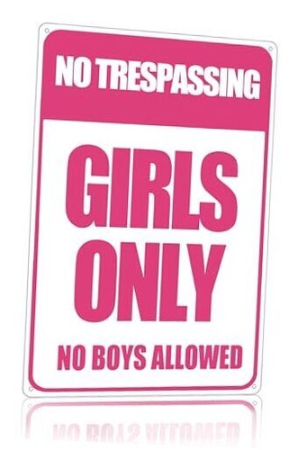 Funny Girls Only Sign No Trespassing No Boys Allowed Tin Sign for Girls ...