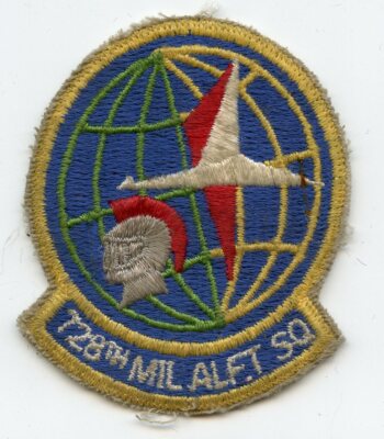 Vintage USAF 728th Military Airlift Squadron Vietnam Era Uniform Patch ...