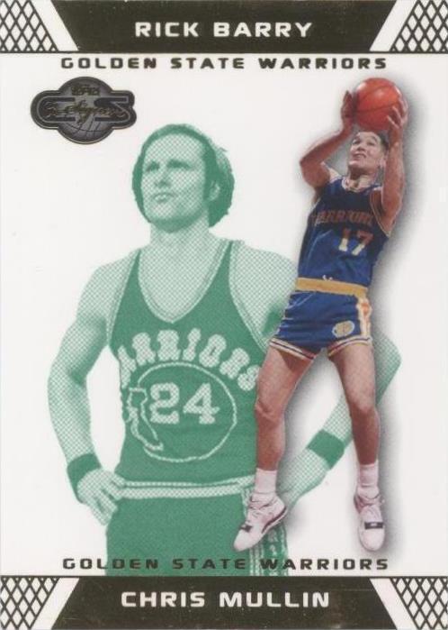 2007-08 Topps Co-Signers - Chris Mullin, Rick Barry #43 Gold Green /59 ...
