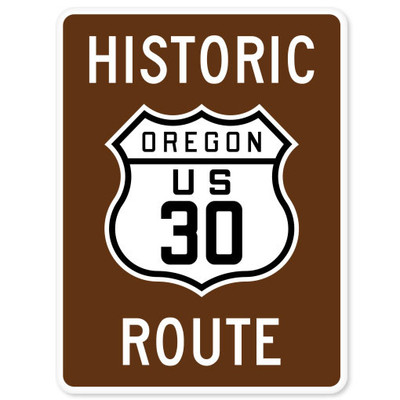 Historic Oregon Route 30 Marker car bumper sticker 5" x 4" | eBay