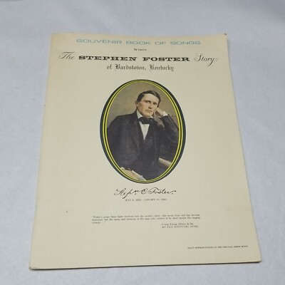 The Steven Foster Story & Souvenir Book of Songs | eBay