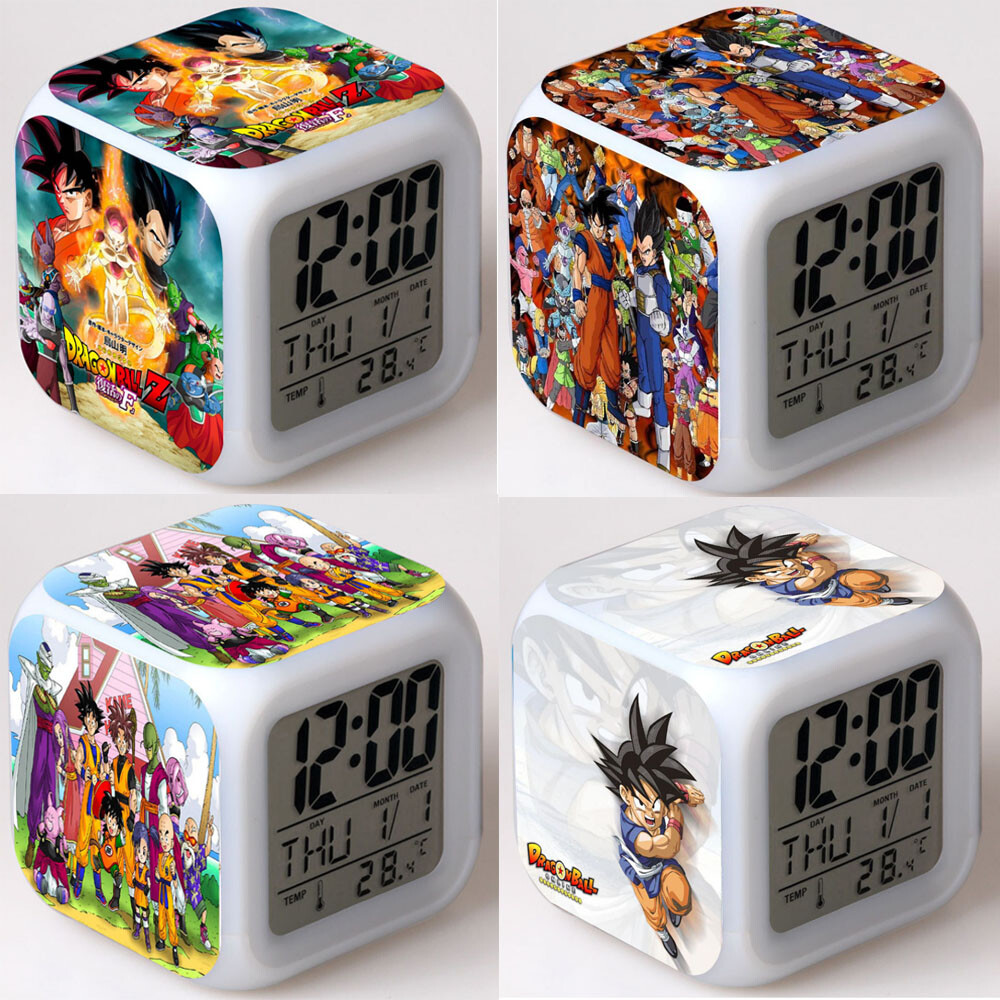 Anime Alarm Clock Cartoon 7-Color Changing Nightlight Clock In Box Gift ...