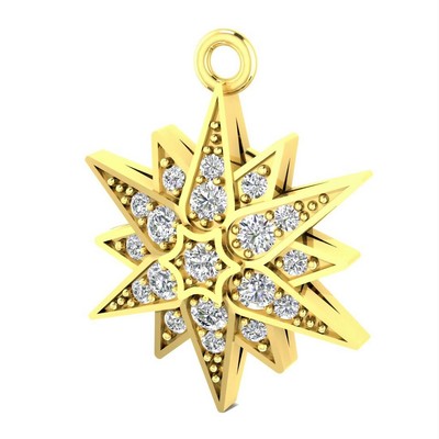 12 Pointed Christmas Star Pendant 0.18 carat Christmas Charm | eBay
