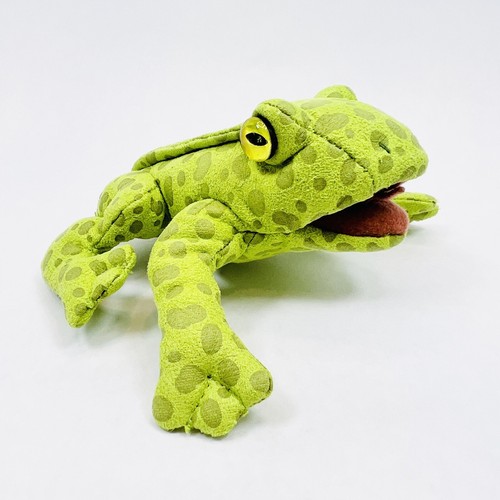 Folkmanis MINI FROG Realistic 5" Green Plush Finger Puppet Toad ...