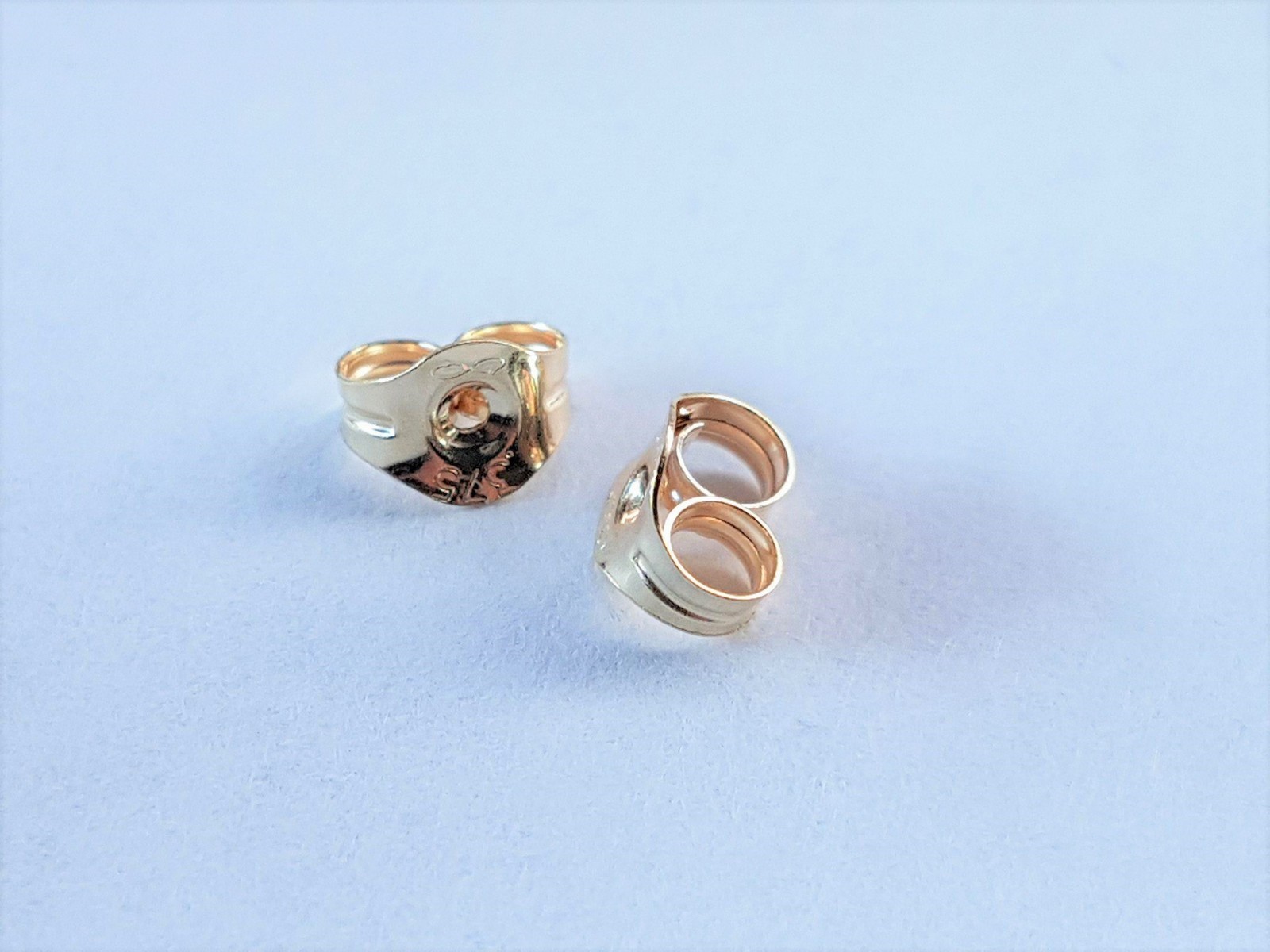 9ct Gold Earring Backs Butterfly Scrolls Push Fit Small 4.5mm Replacement Pair | eBay UK