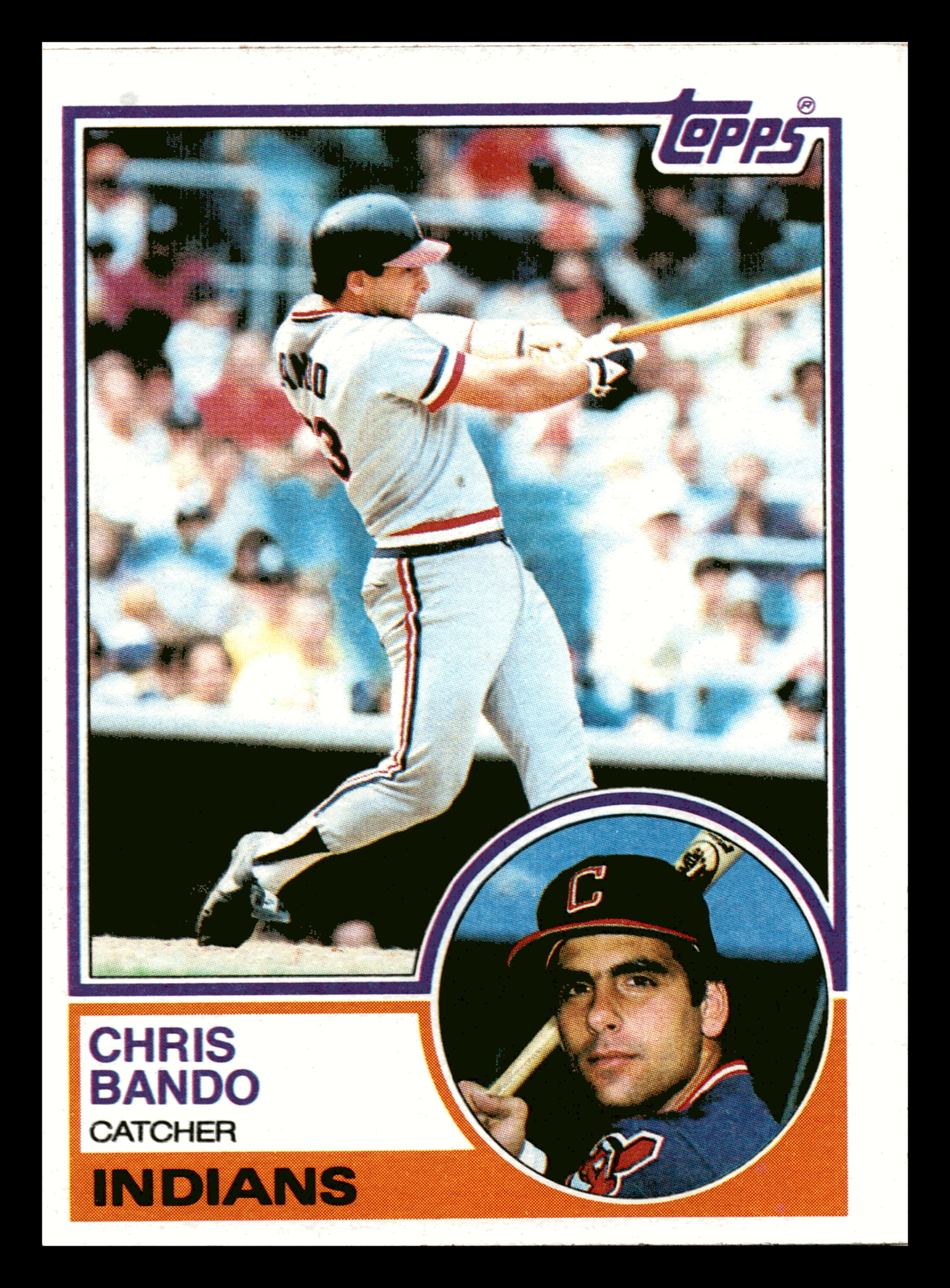 1983 Topps Chris Bando Cleveland Indians #227 VG-EX Vintage | eBay