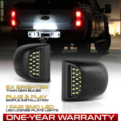 1999-2013 Chevy Silverado Avalanche BRIGHT SMD LED License Plate Lights ...