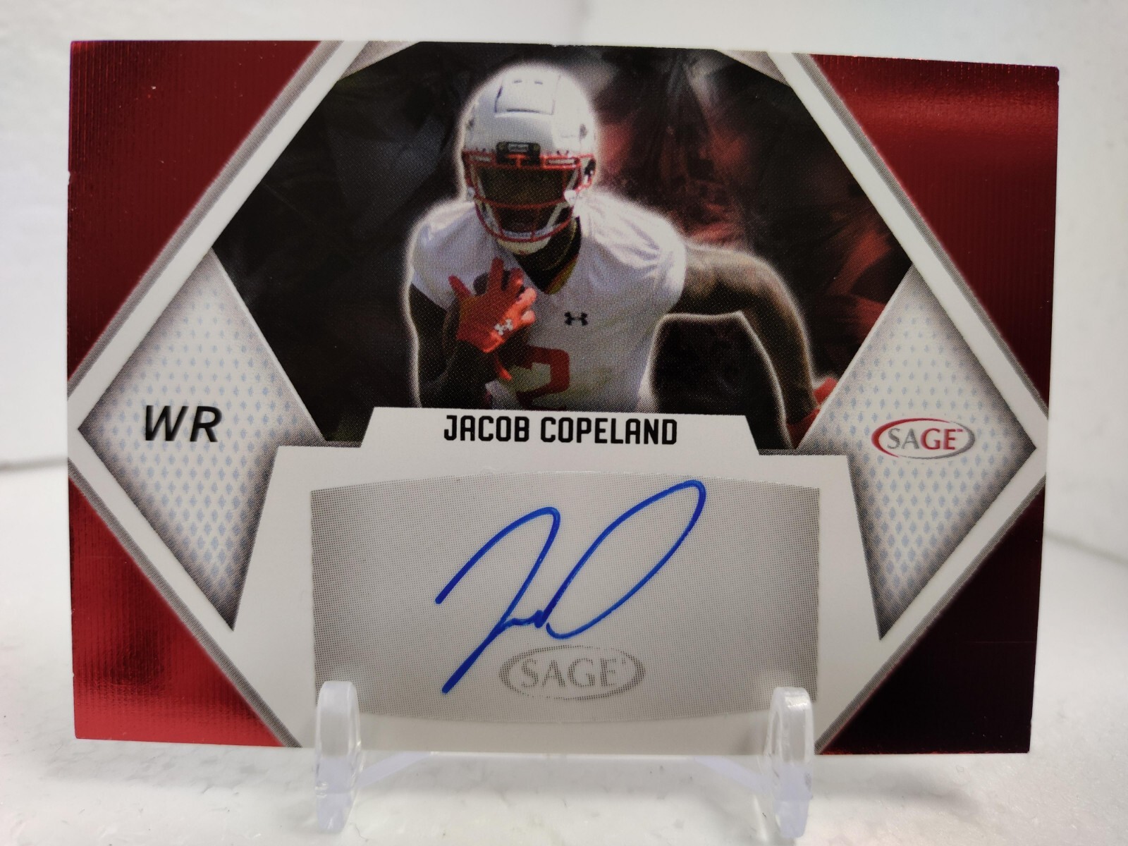 JACOB COPELAND AUTO RED FOIL 2023 Sage Football Maryland Terrapins ...