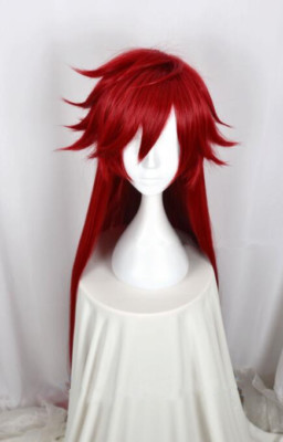 Kuroshitsuji Black Butler Grell Sutcliff Cosplay Wig Wig Long Red dream ...