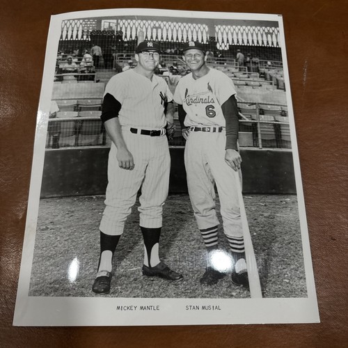 MICKEY MANTLE STAN MUSIAL MLB BASEBALL PHOTO PROMO NEW YORK YANKEES HOF ...