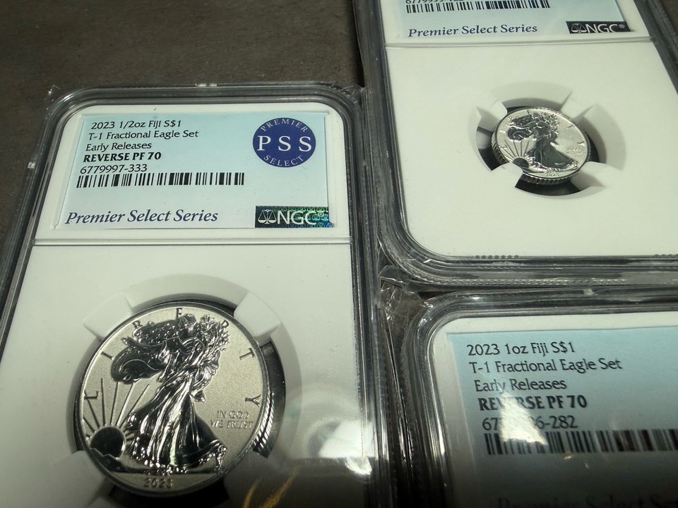 2023 T-1 FIJI FRACTIONAL EAGLE SET EARLY RELEASES NGC PF70 PSS LABEL ...
