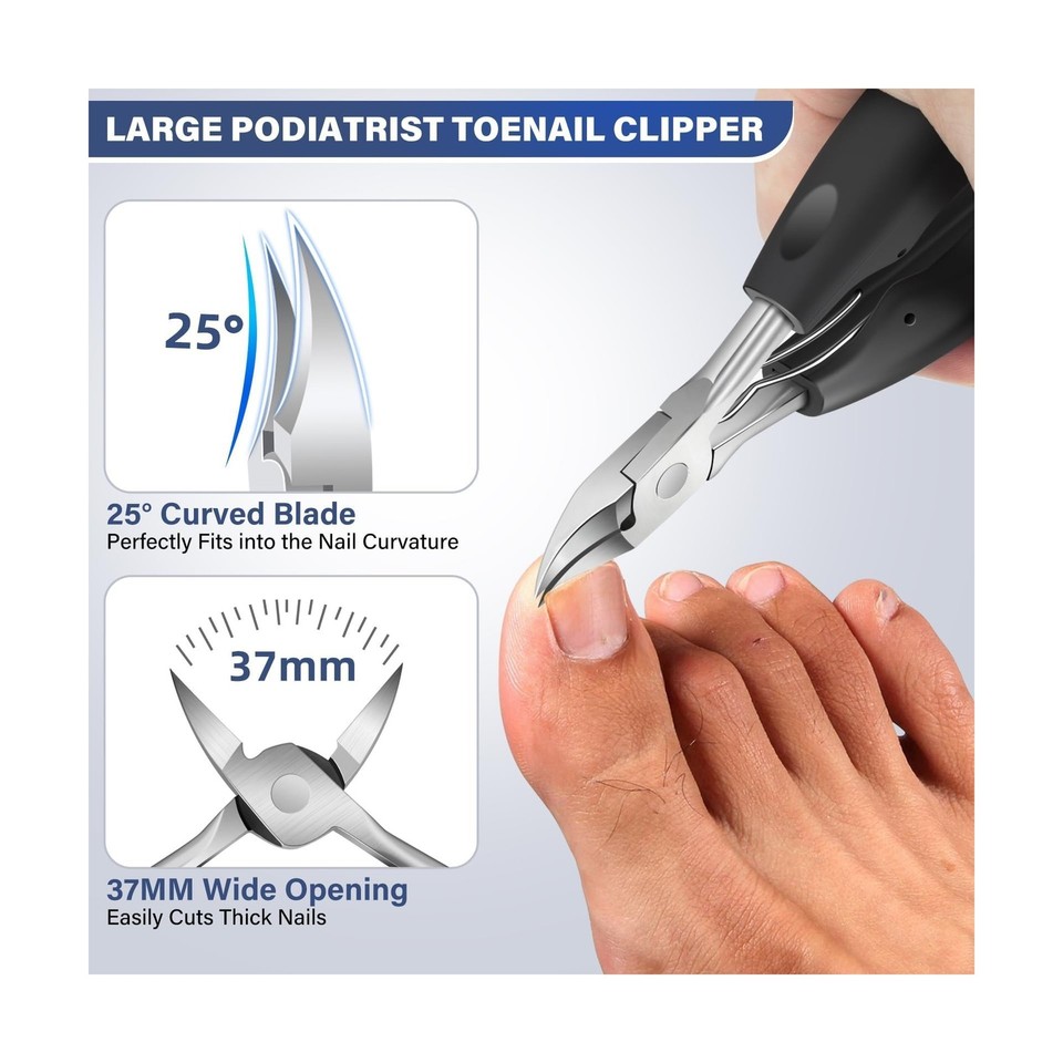 2025 Toenail Clippers for Thick Toenails for Seniors, Angled Head Large ...