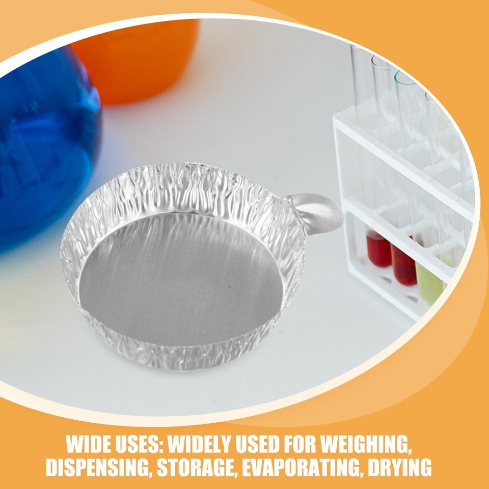 50 Pcs Sample Weighing Trays Aluminium Foil Containers Aluminum Pan ...