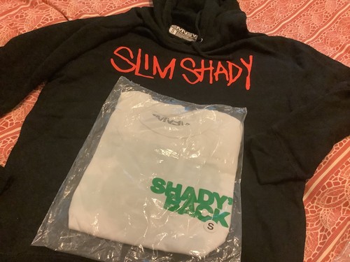 Slim Shady EMINEM Black Hoodie Size Small Red Slim Shady + t shirt New ...
