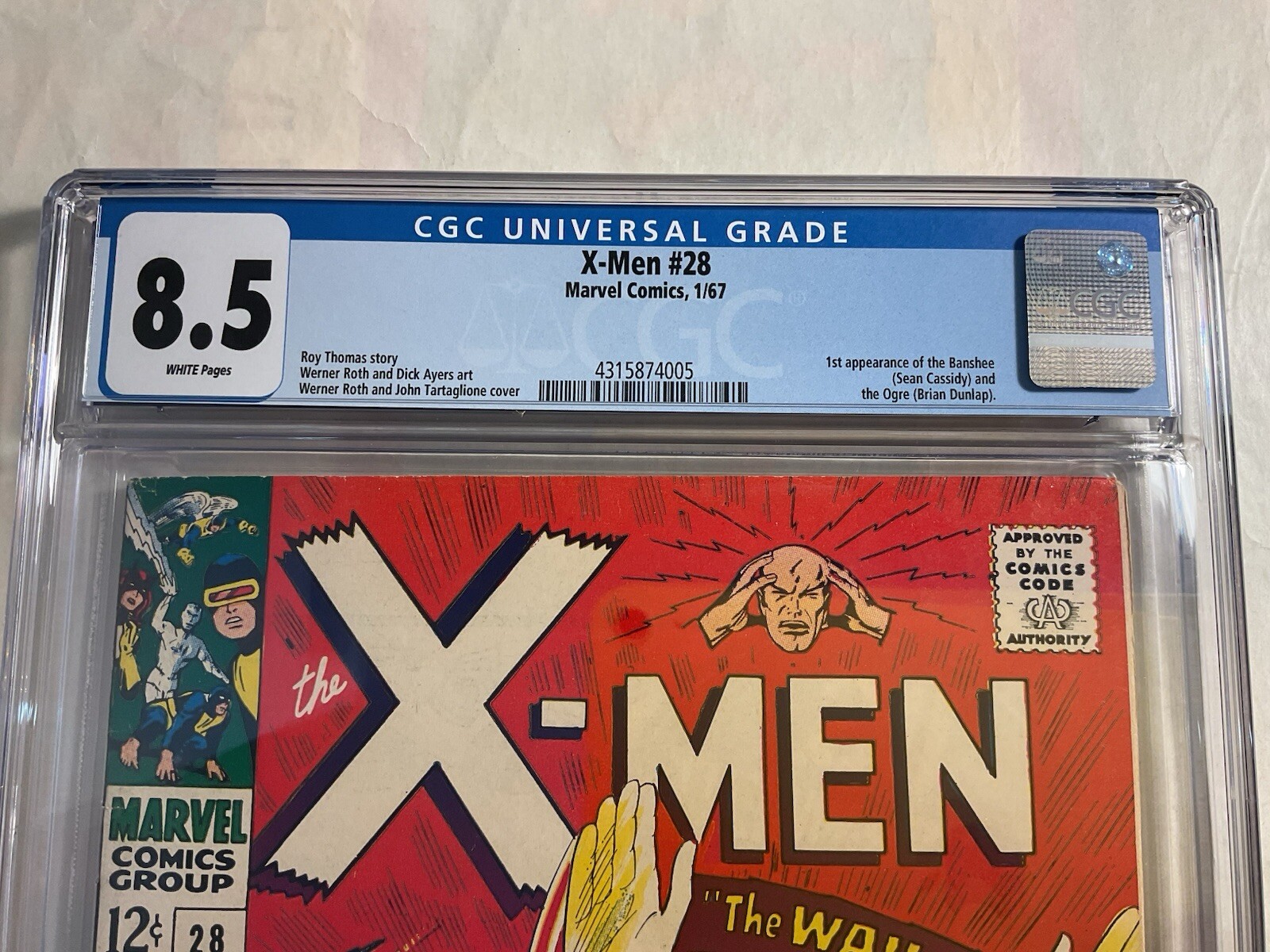 X-Men #28 1st Appearance Of The Banshee And The Ogre CGC 8.5 Marvel ...