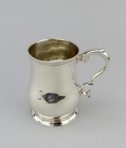 Superb c1770 Benjamin Burt American Colonial Coin Silver Mug Cann Heavy ...