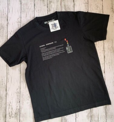Final Fantasy II FF2 x Uniqlo UT T shirt Size JP L (US M) Black #C | eBay