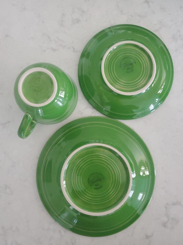 Shamrock Green Fiestaware Homer Laughlin China Co. Tea Cup & Saucer ...