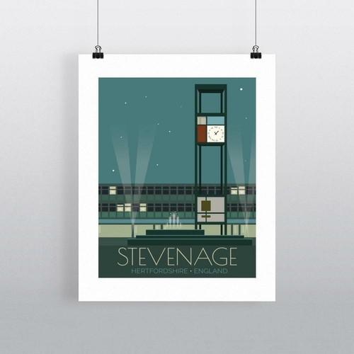 Stevenage, Hertfordshire 28x35cm Art Print by Georgina Westley | eBay UK