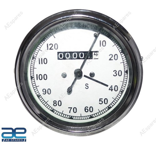 Replica Smiths White Face Speedometer 120 Mph For Royal Enfield ...