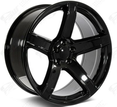 24" Inch Gloss Black Replica Hellraiser Wheels Rims 5x139.7 5x5.5 Ram ...