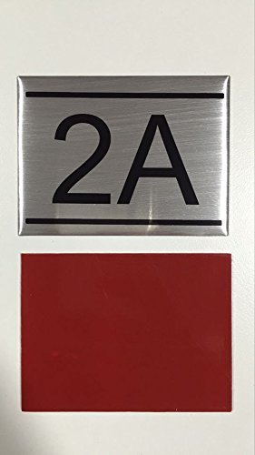 APARTMENT NUMBER SIGN -2A -BRUSHED ALUMINUM (2.25X3)-REF24-1027 | eBay