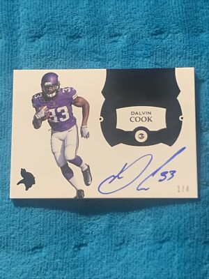Dalvin Cook 2017 Panini Flawless TRUE ROOKIE On Card Auto/4 chocolate 💎 ...