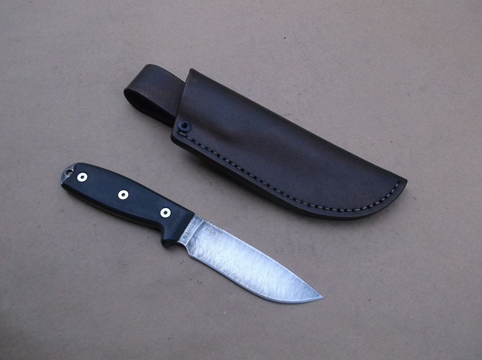 ESEE 4 BECKER BK16 CUSTOM LEATHER SHEATH (SHEATH ONLY) READ DESCRIPTION ...