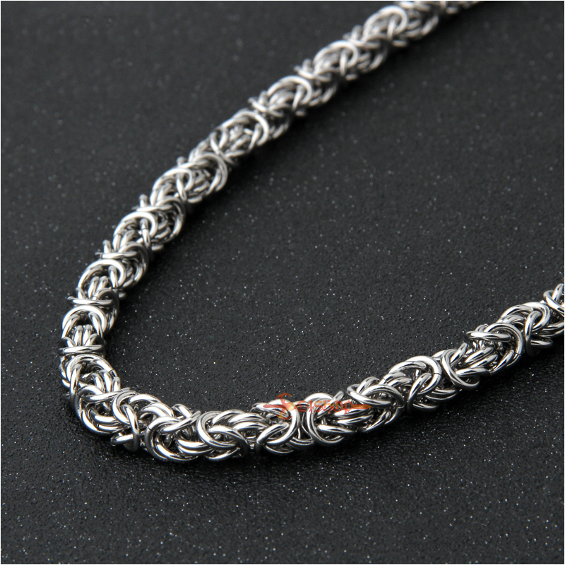Silver Stainless Steel Chain Maille Mail Chainmaille Necklace Chainmail ...