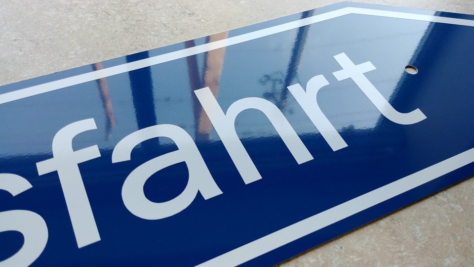 AUSFAHRT SIGN - German Autobahn Exit Marker - Aluminum - / FREE ...