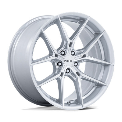 18x8.5 Niche Wheels NC279 Prodigy 5 Silver W/ Machined Face Rims (1pc ...