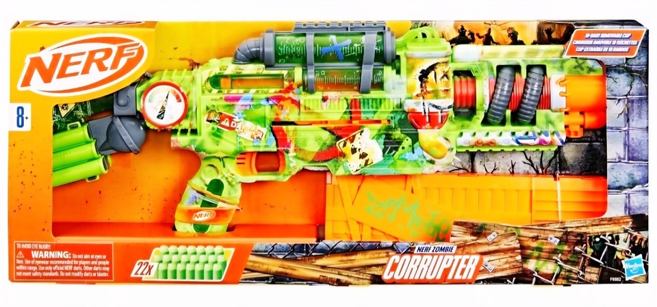 Nerf Zombie Corrupter Blaster Brand New Nerf Zombie 22 Ammo Darts ...