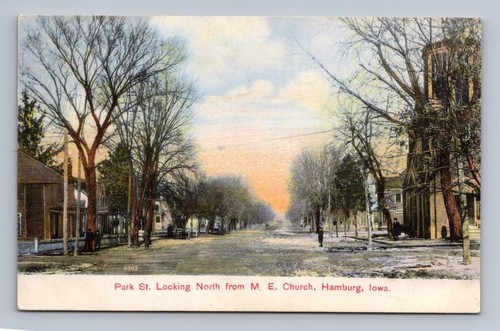 Park Street HAMBURG Iowa Fremont County Antique Postcard Cover 1907 | eBay