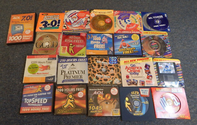 Lot of 21 AOL America Online CD's and Floppy Disks | eBay