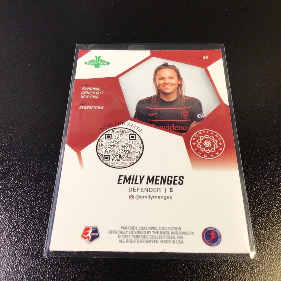 Emily Menges 2022 Parkside NWSL Target Red Foil SP Card #46 Portland ...