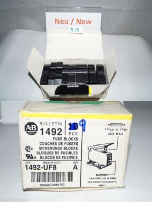 9 X Pieces Allen Bradley Fuse Blocks 1492-UF8 Bulletin 1492 | eBay