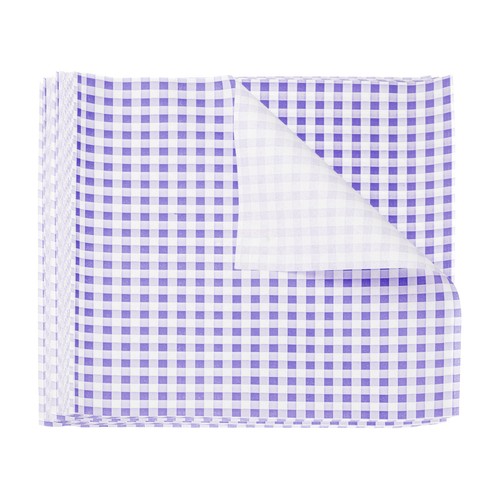 300pcs Square Checkered Wax Paper Sheets 9.84" x 9.84", Purple ...